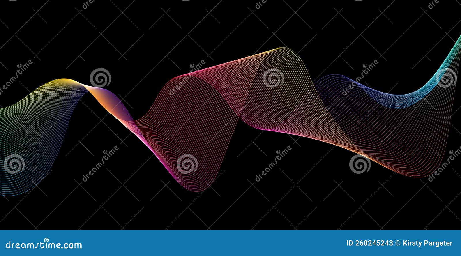 Rainbow Waves Banner Design Stock Vector - Illustration of design, flow ...