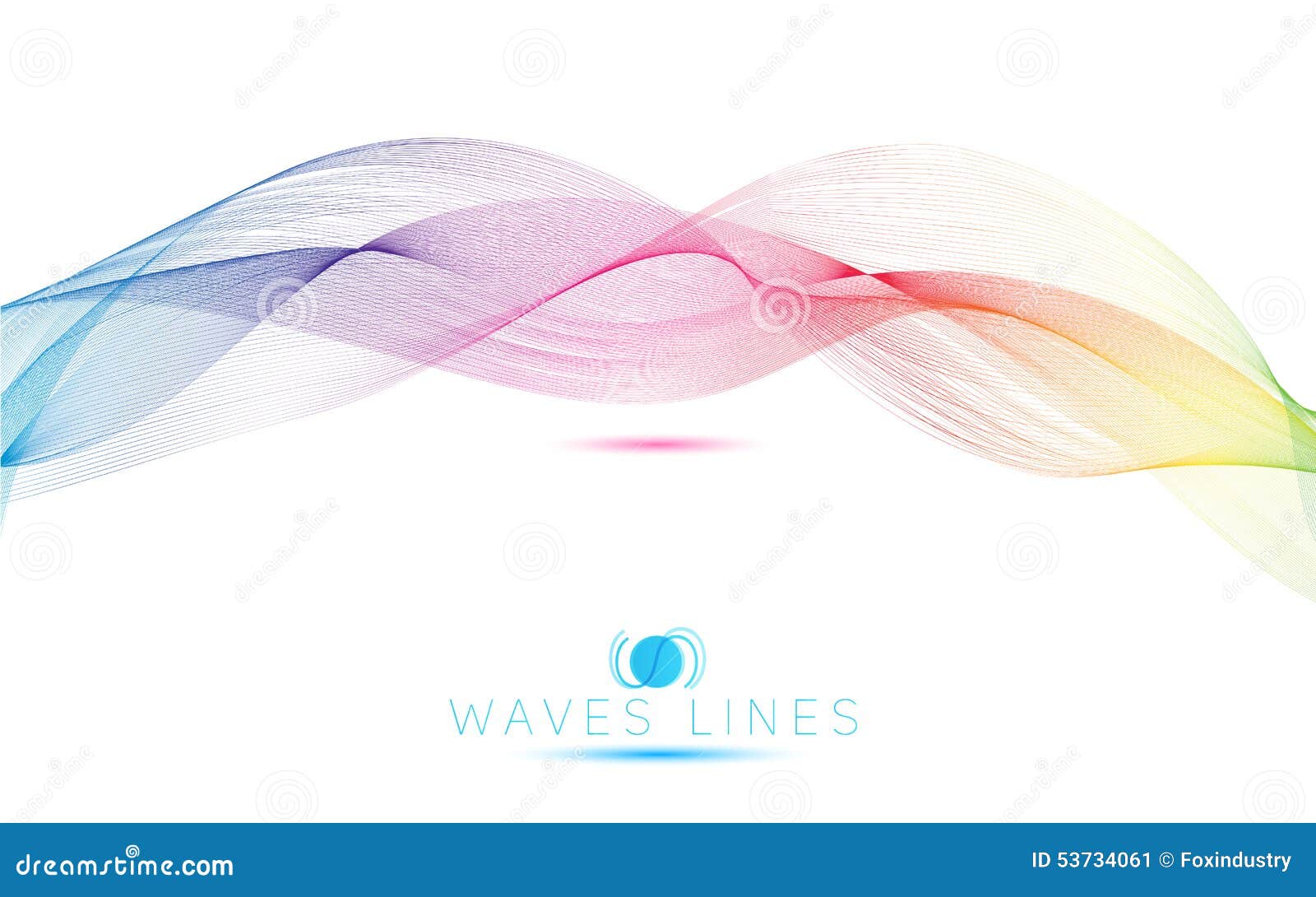 Rainbow Waves Palette Of Colors Logo Vector Illustration ...
