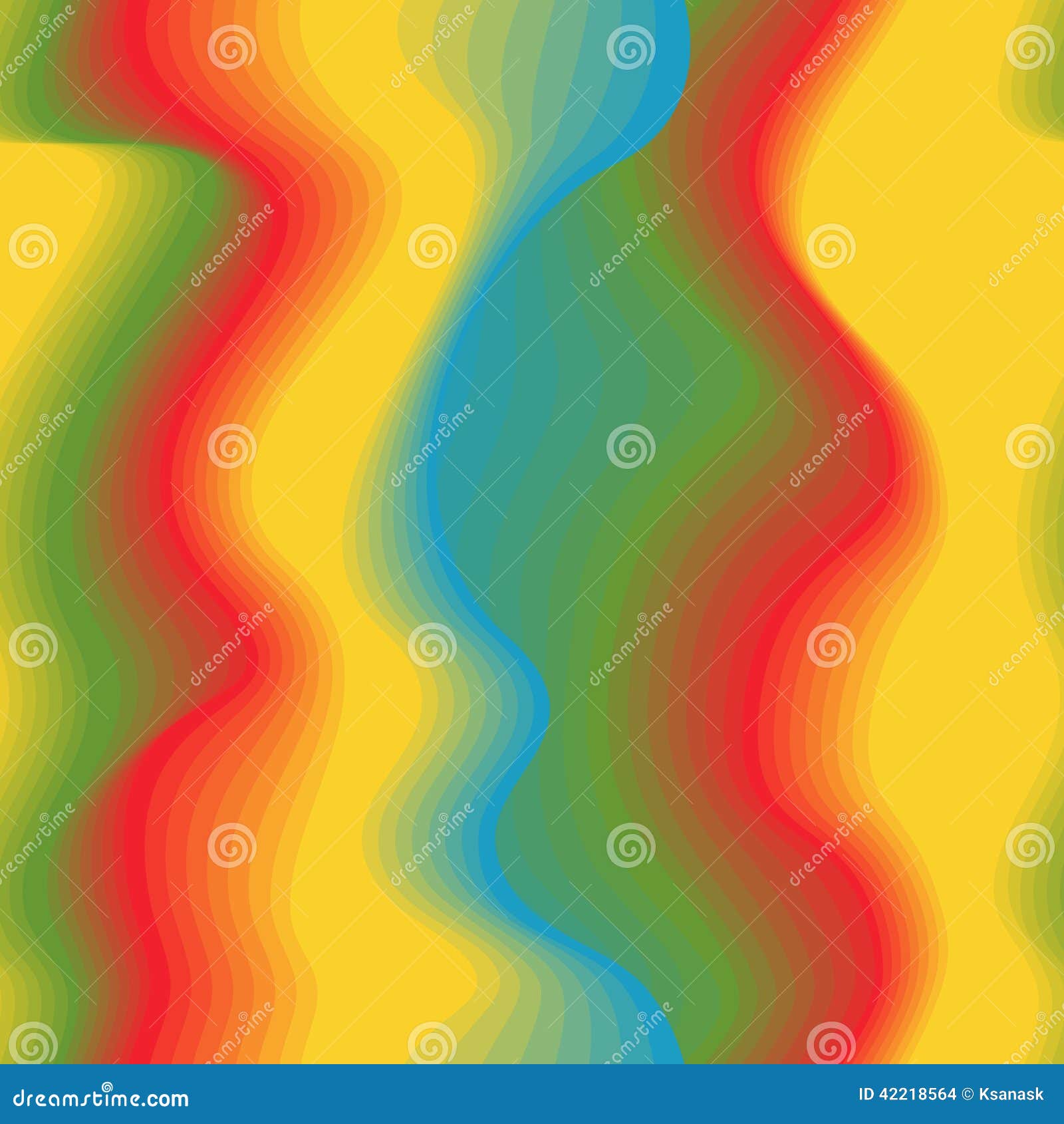 Rainbow Wavy Background stock vector. Illustration of folklore - 42218564