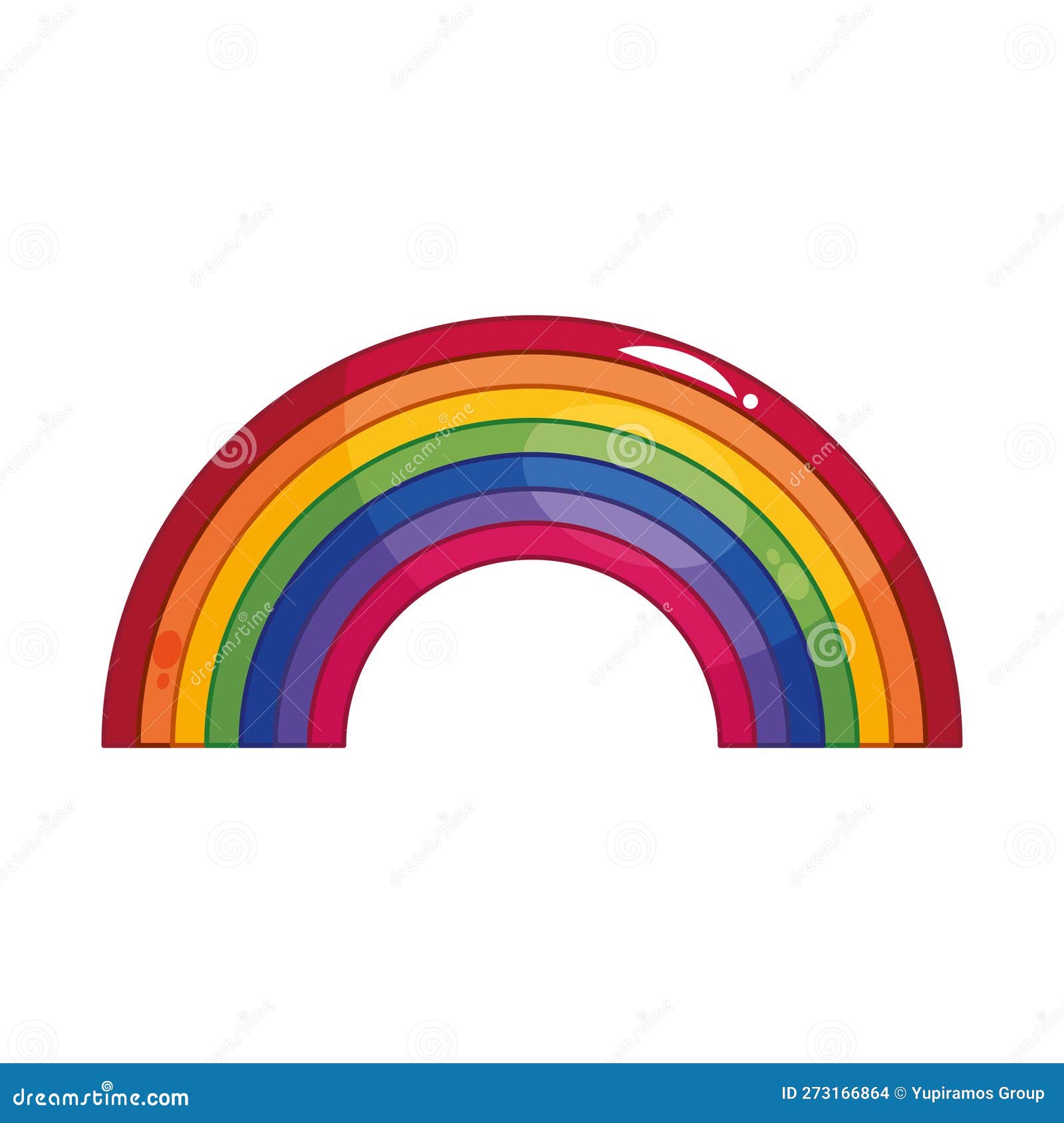 Rainbow Weather Flashcard For Kids. Rainbow With Clouds Clipart In ...