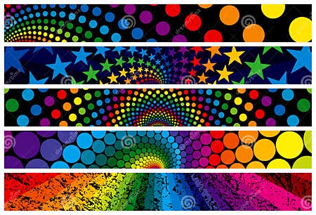 Rainbow Web Banners stock vector. Illustration of vector - 3513962