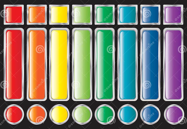 Rainbow web buttons stock vector. Illustration of background - 11823652