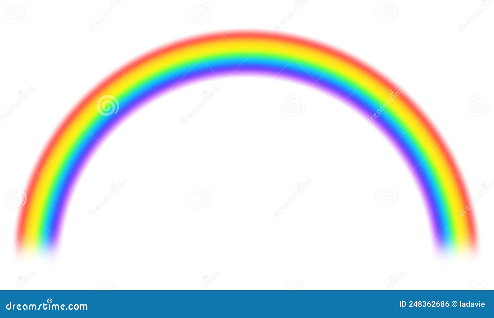 Rainbow on White Background Stock Illustration - Illustration of ...