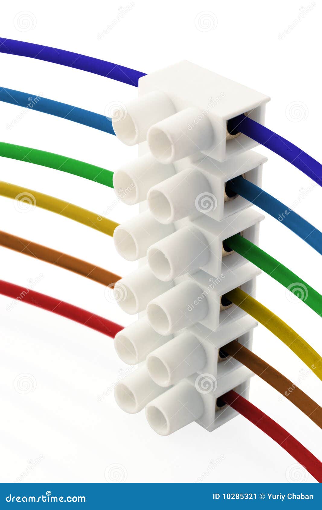 Rainbow Wires & Connector Stock Image - Image of join, efficiency: 10285321