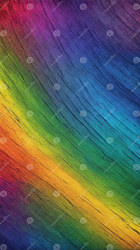Rainbow Wood Texture Vertical Background with Diagonal Grain Pattern ...