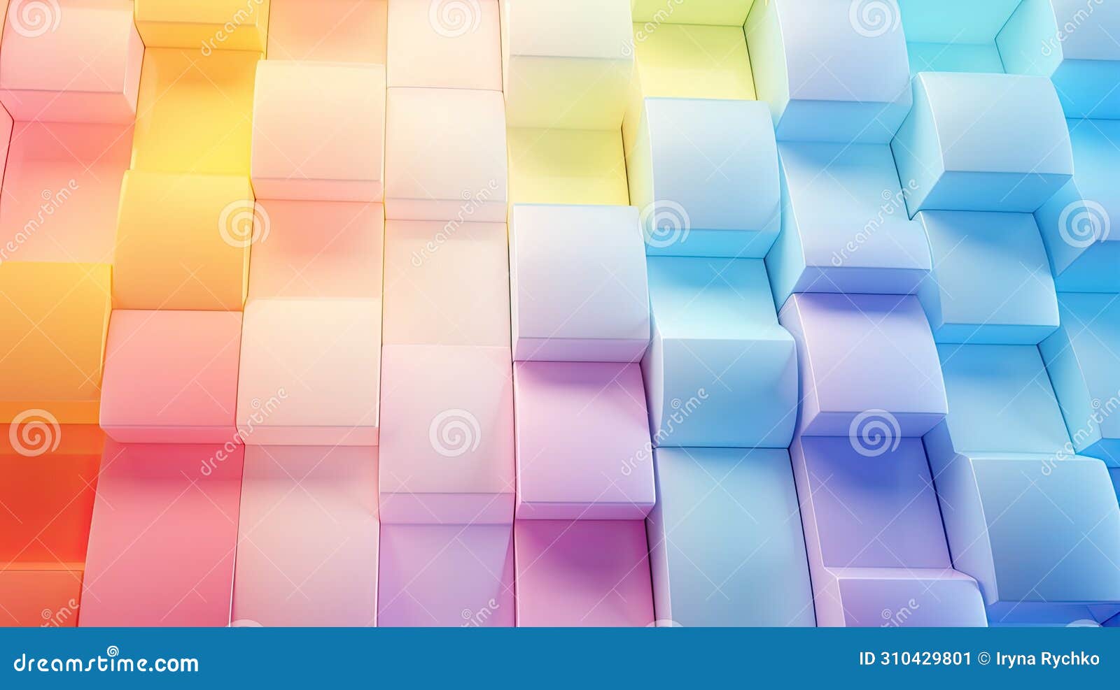 Rainbow Wooden Blocks Background Stock Illustration - Illustration of ...