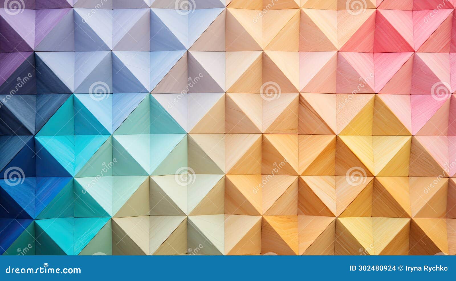 Rainbow Wooden Rhombusbackground Stock Illustration - Illustration of ...