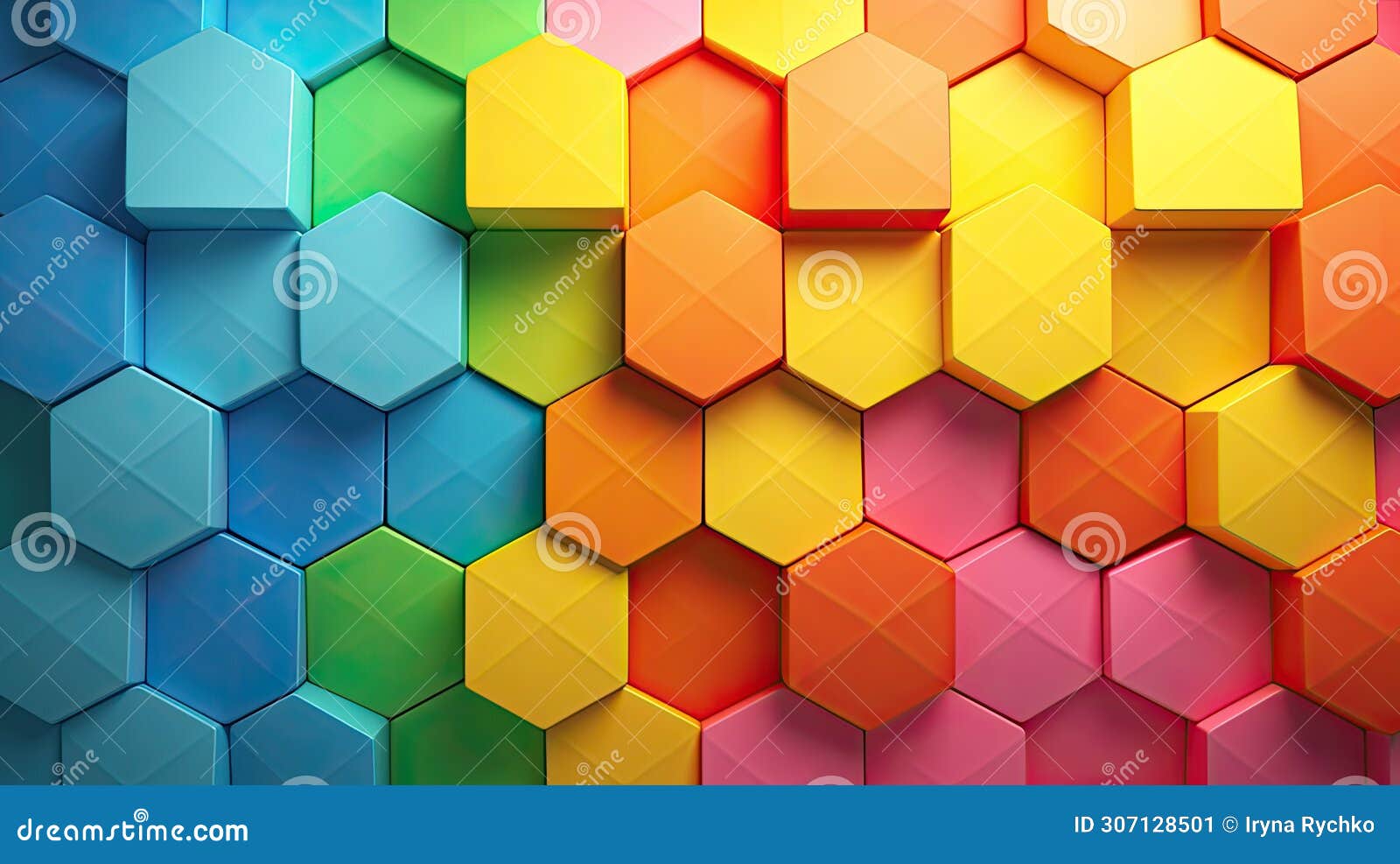 Rainbow Wooden Rhombusbackground Stock Illustration - Illustration of ...