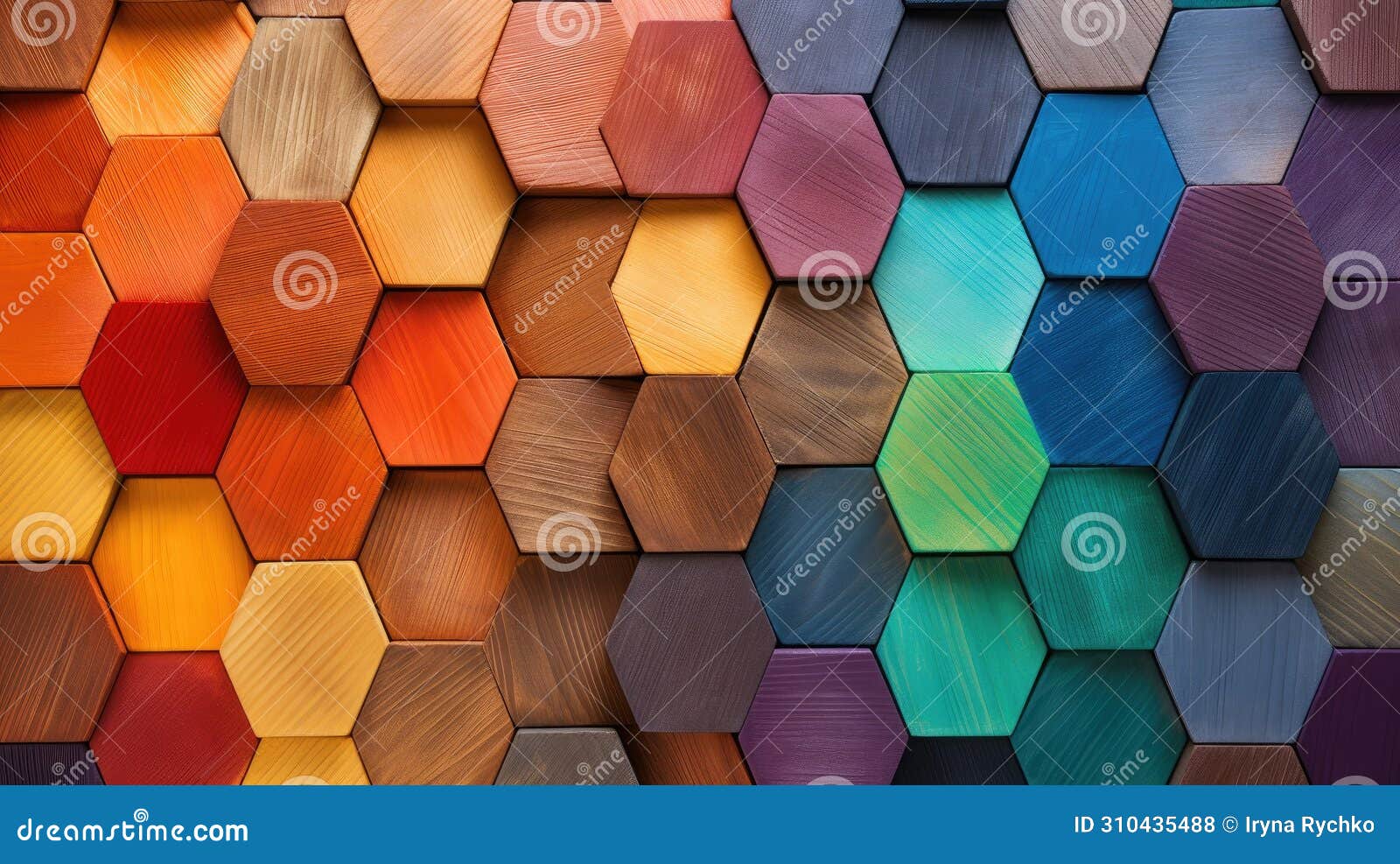 Rainbow Wooden Rhombusbackground Stock Photo - Image of natural ...
