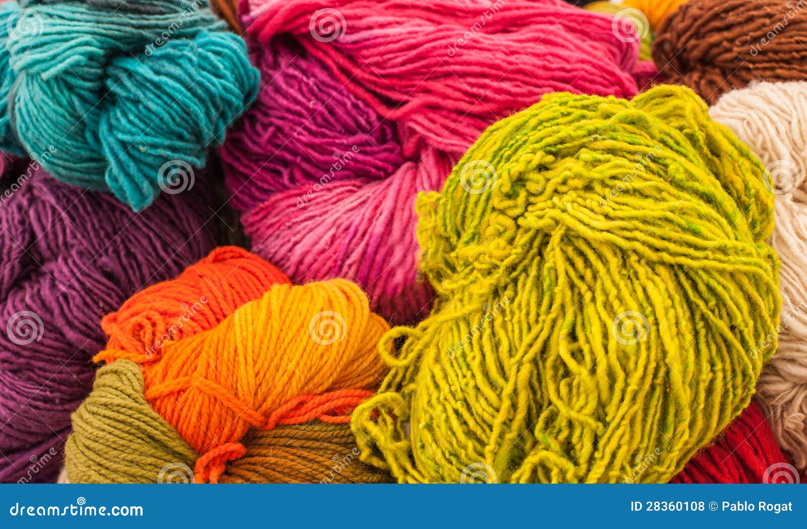 Rainbow Wools stock photo. Image of blue, needlework - 28360108
