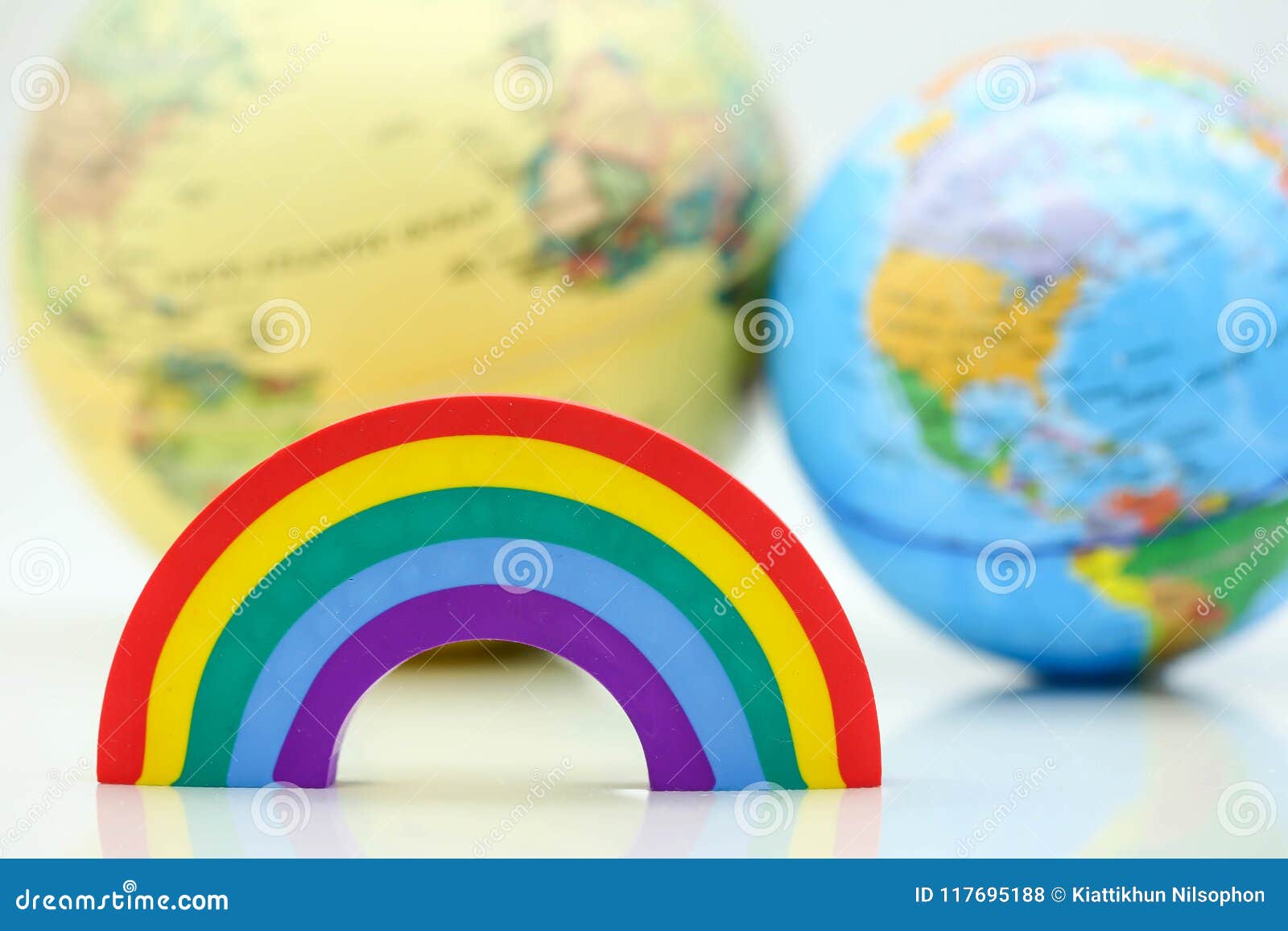 Rainbow with World Map,travel Concept. Stock Photo - Image of australia ...