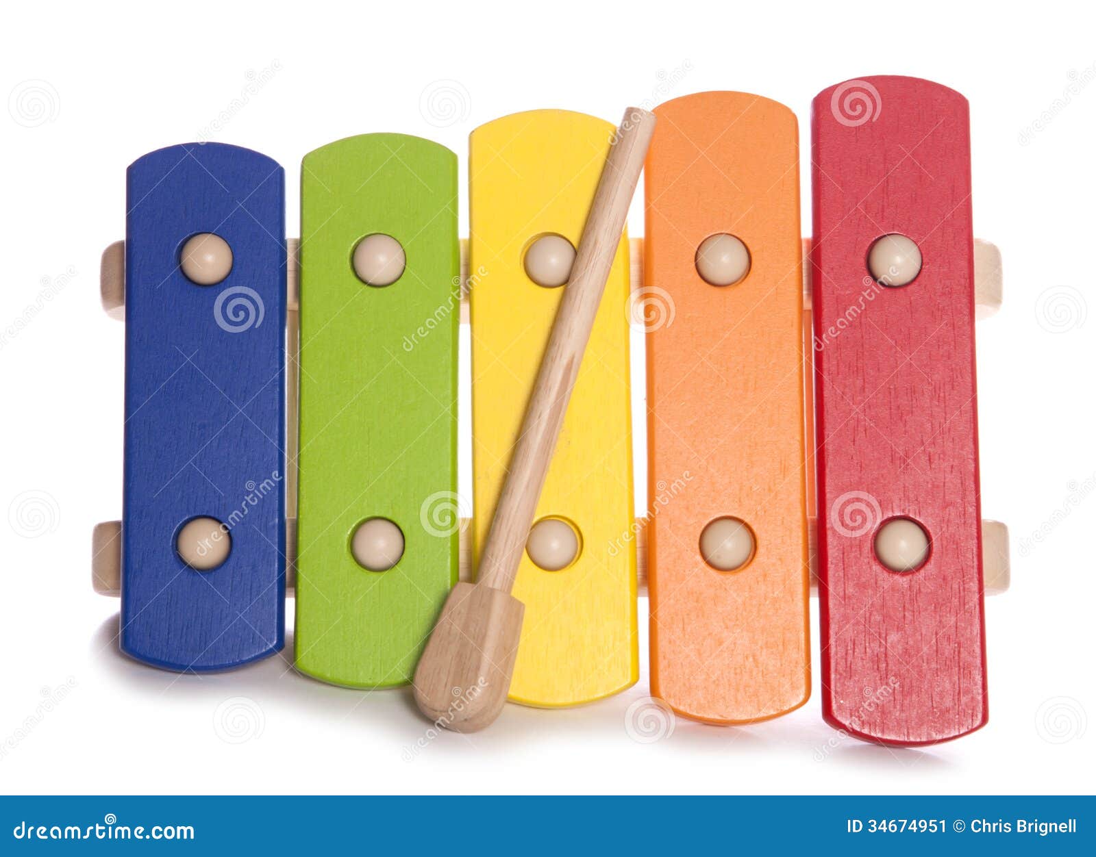 Rainbow Xylophone Musical Instrument Stock Image - Image of orange ...