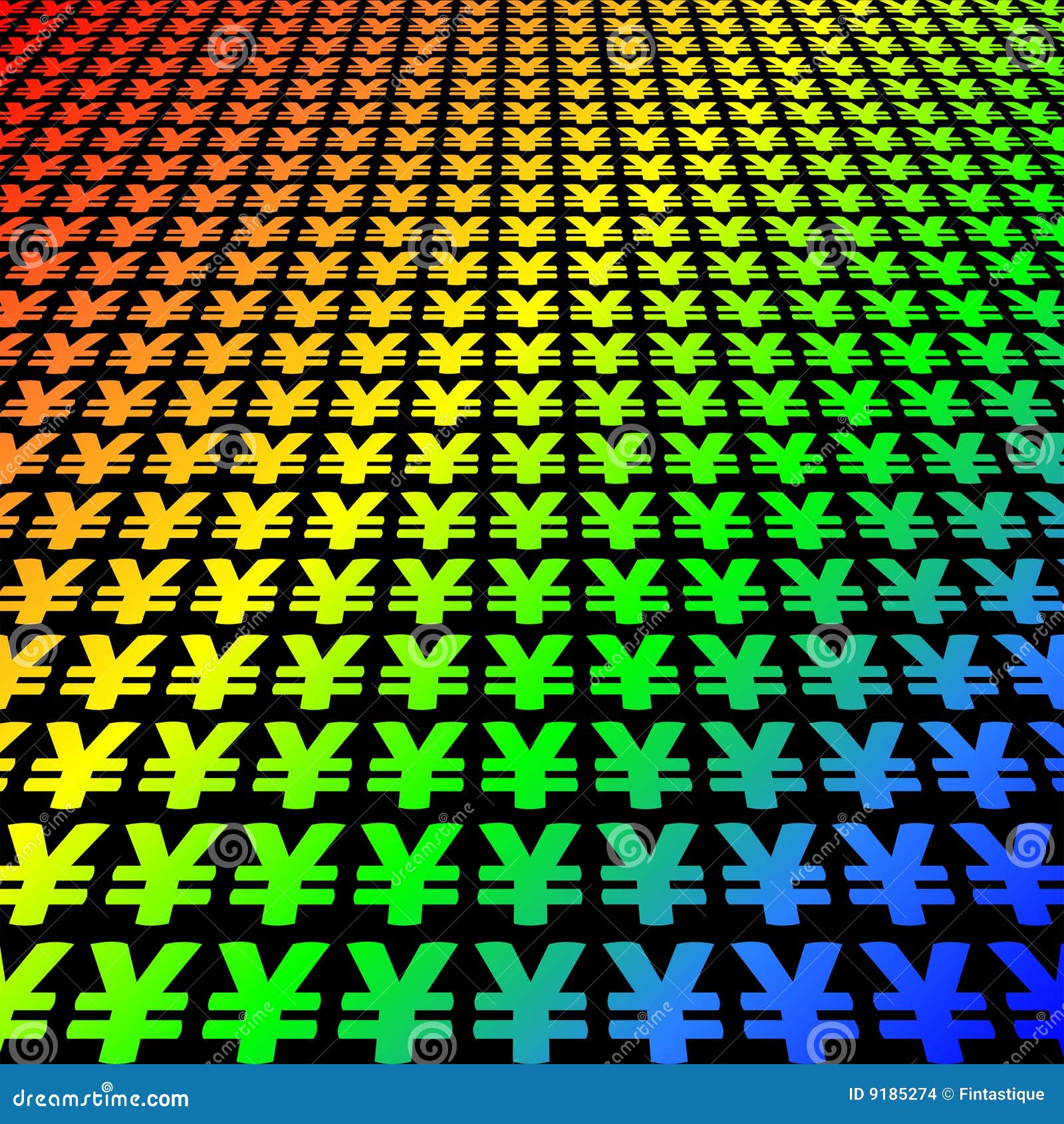 Rainbow Yen background stock illustration. Illustration of dollar - 9185274