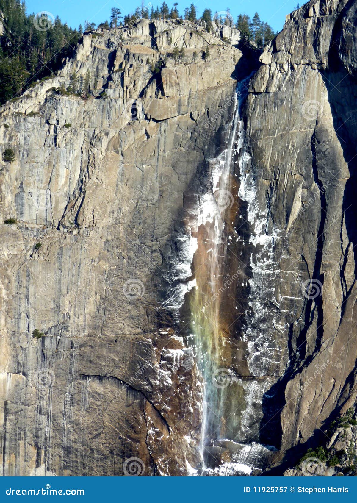 Rainbow Yosemite falls stock image. Image of america - 11925757