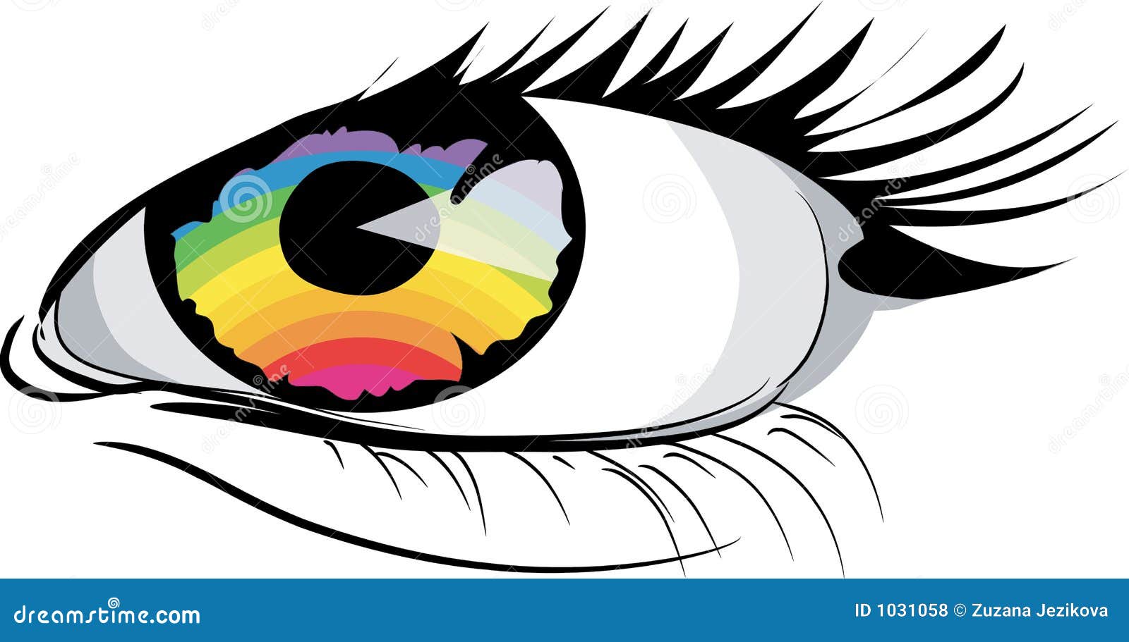 Rainboweye stock vector. Illustration of eyerainbow, rainbow - 1031058