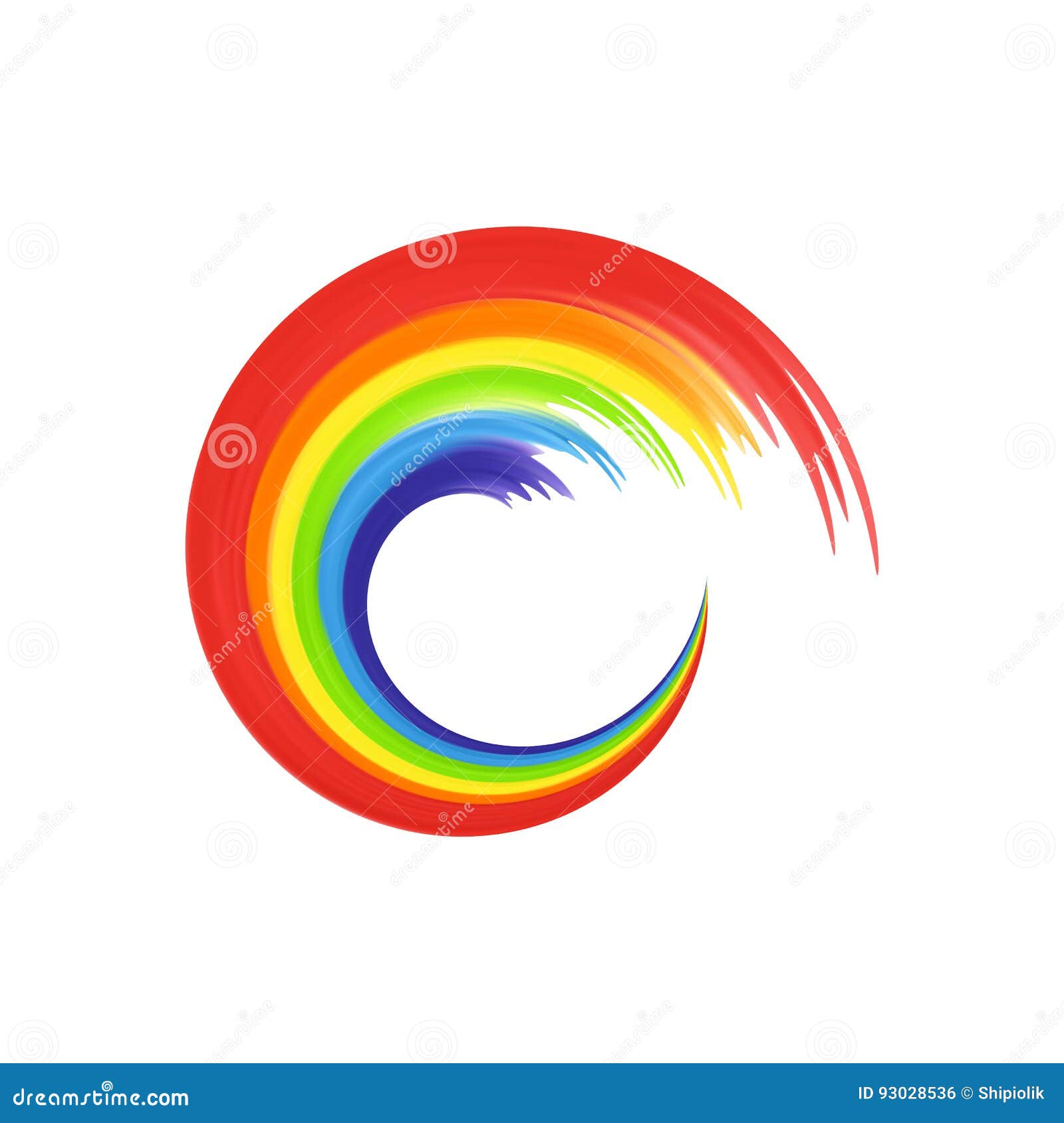 Rainbows in abstract shape stock vector. Illustration of geometric ...