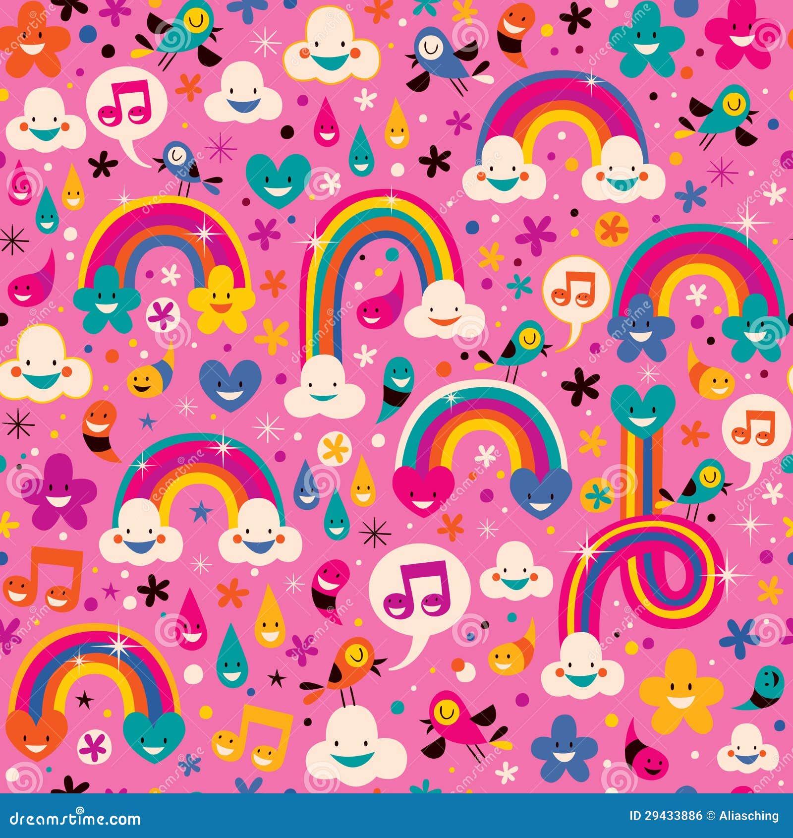Rainbows pattern stock vector. Illustration of bright - 29433886