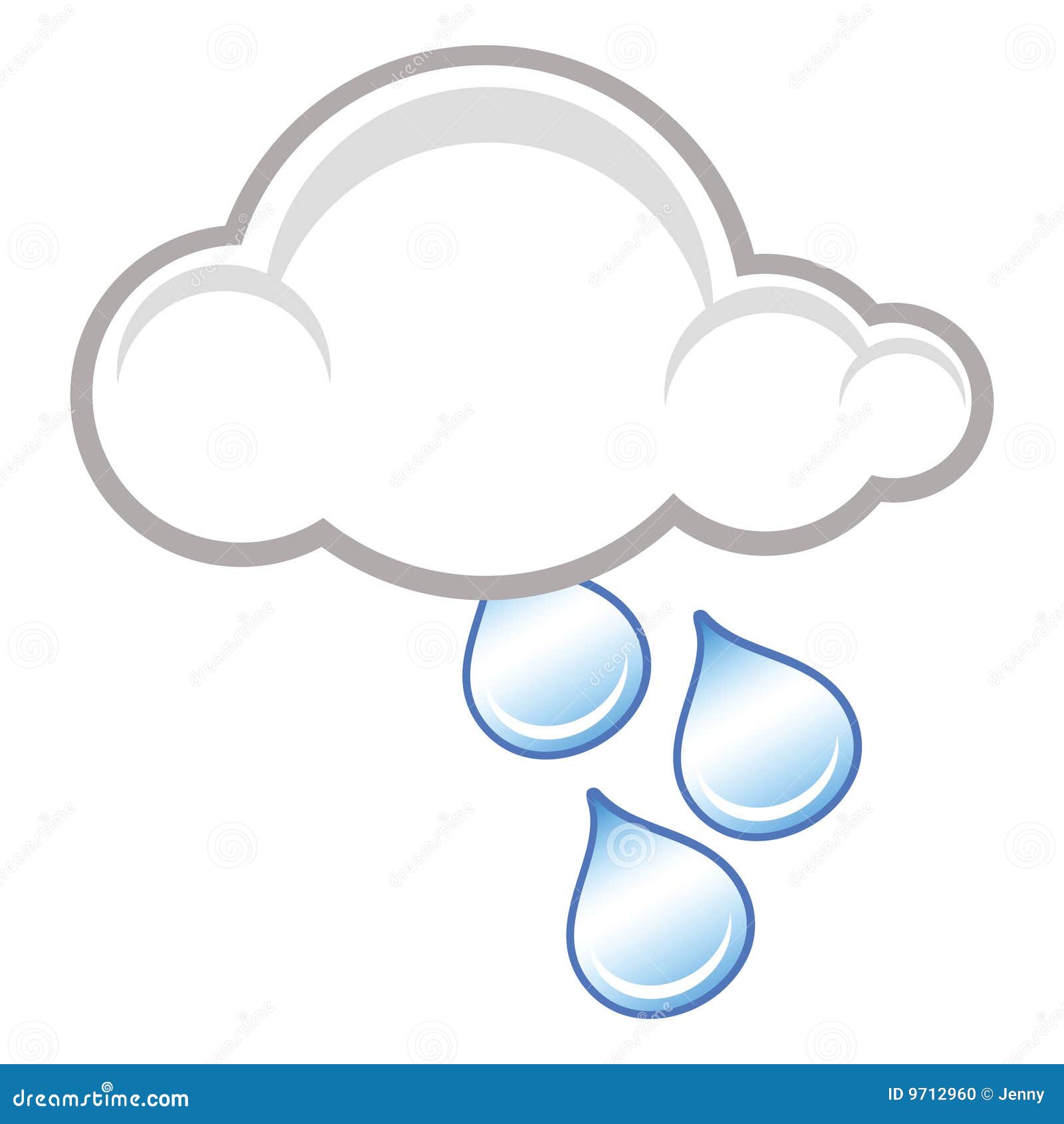 Raincloud symbol stock illustration. Illustration of elements - 9712960