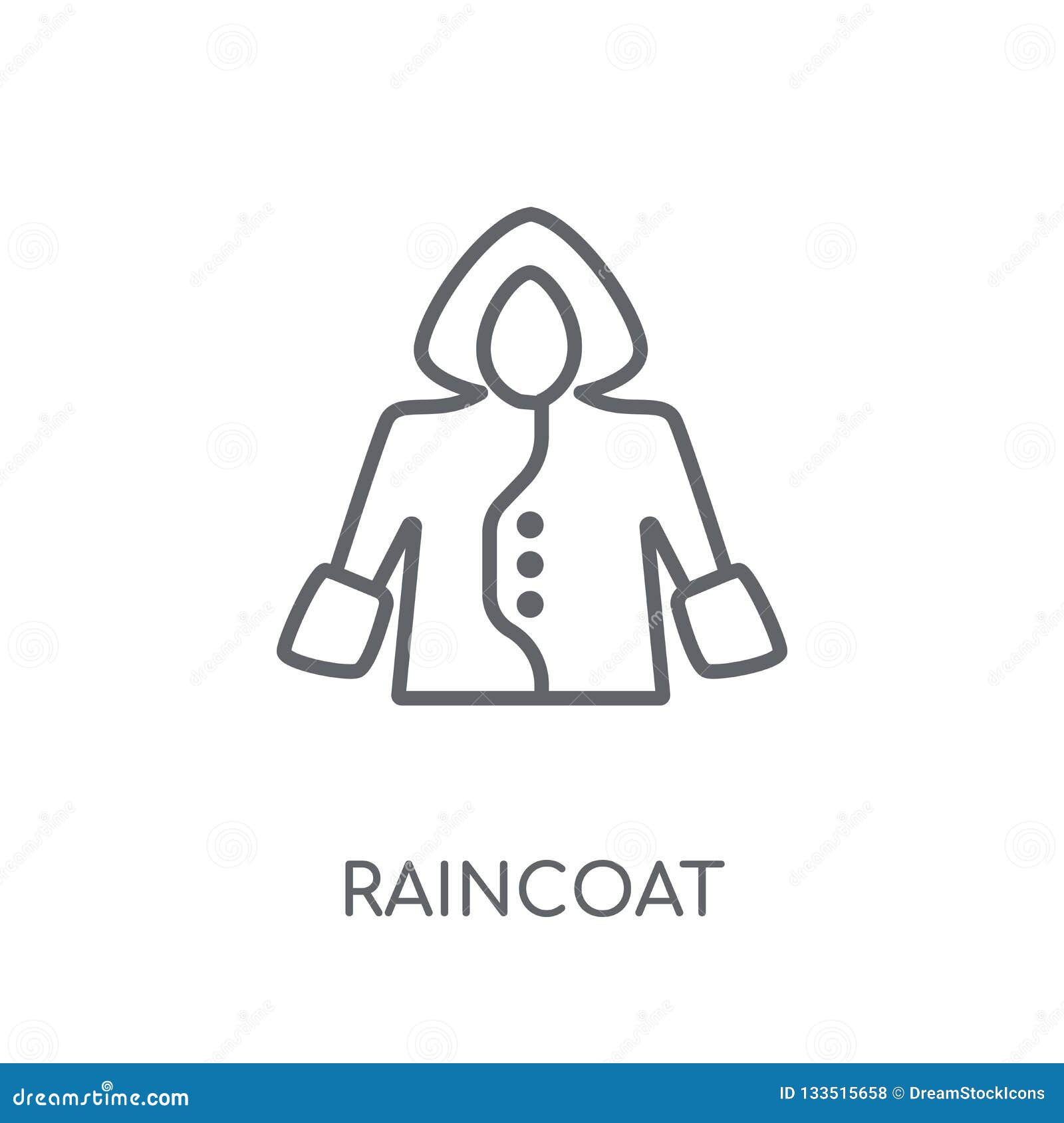 Raincoat Linear Icon. Modern Outline Raincoat Logo Concept on Wh Stock ...