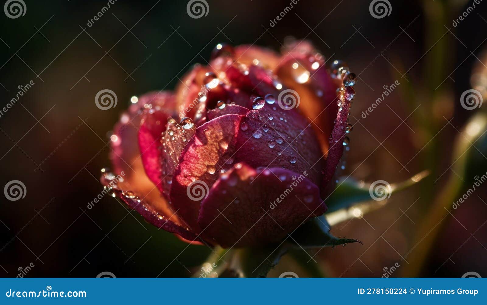 Raindrop on Fresh Pink Petal, Nature Beauty Generated by AI Stock ...