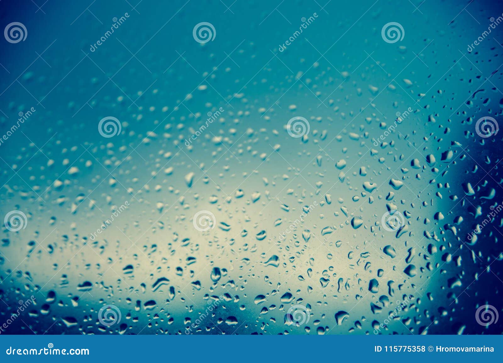 Raindrop on glass window. stock photo. Image of calm - 115775358