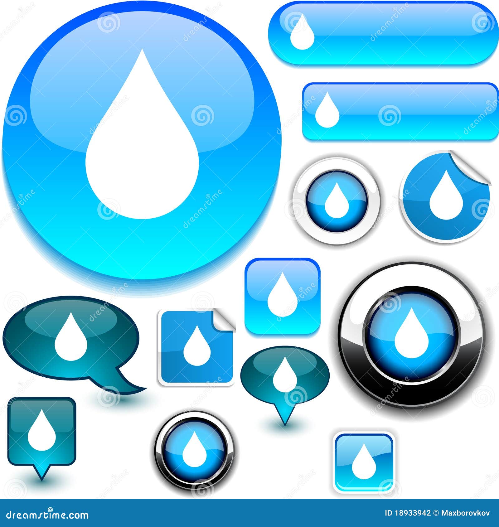 Raindrop signs. stock vector. Illustration of graphic - 18933942