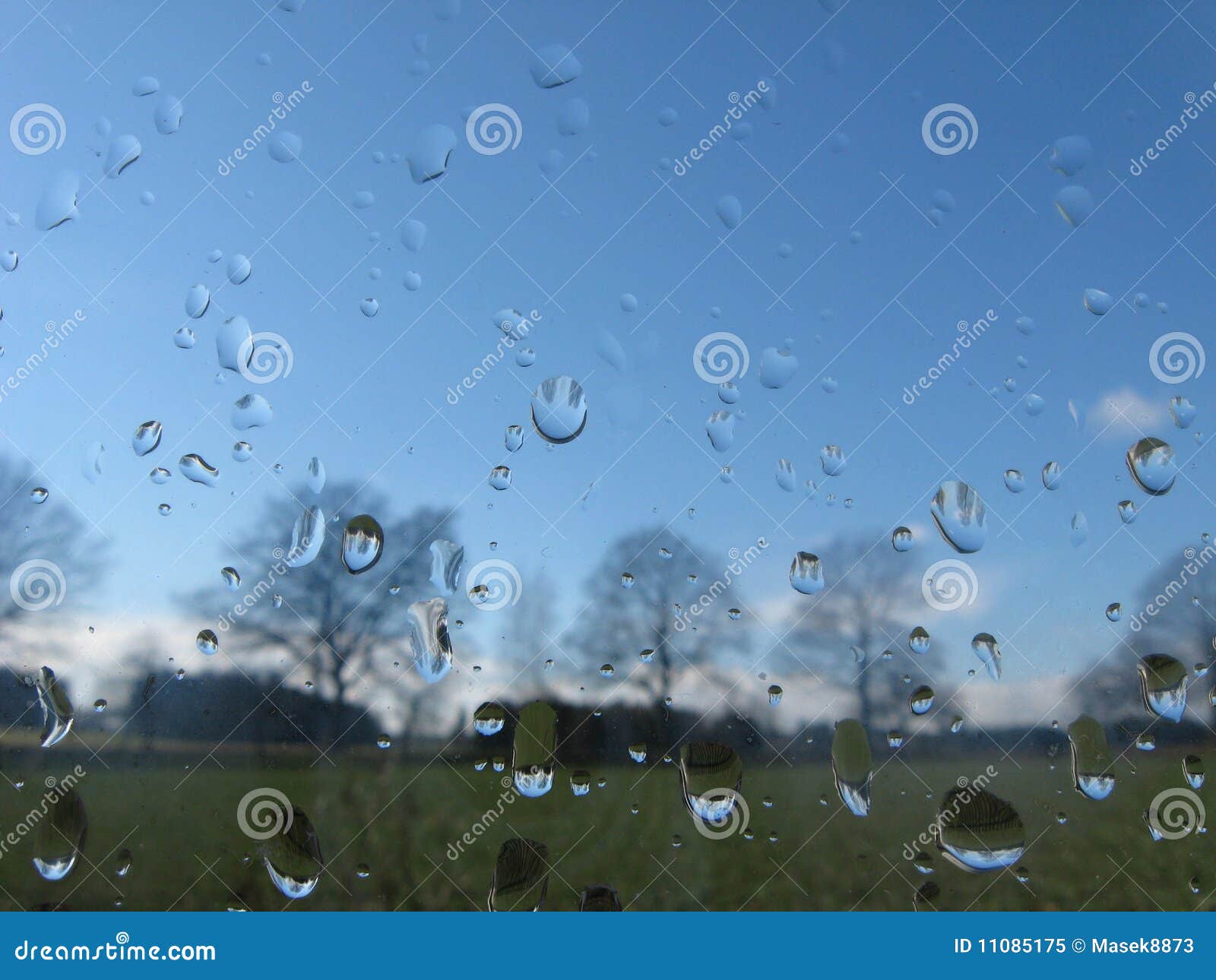 Raindrops stock image. Image of raindrops, blue, zoom - 11085175