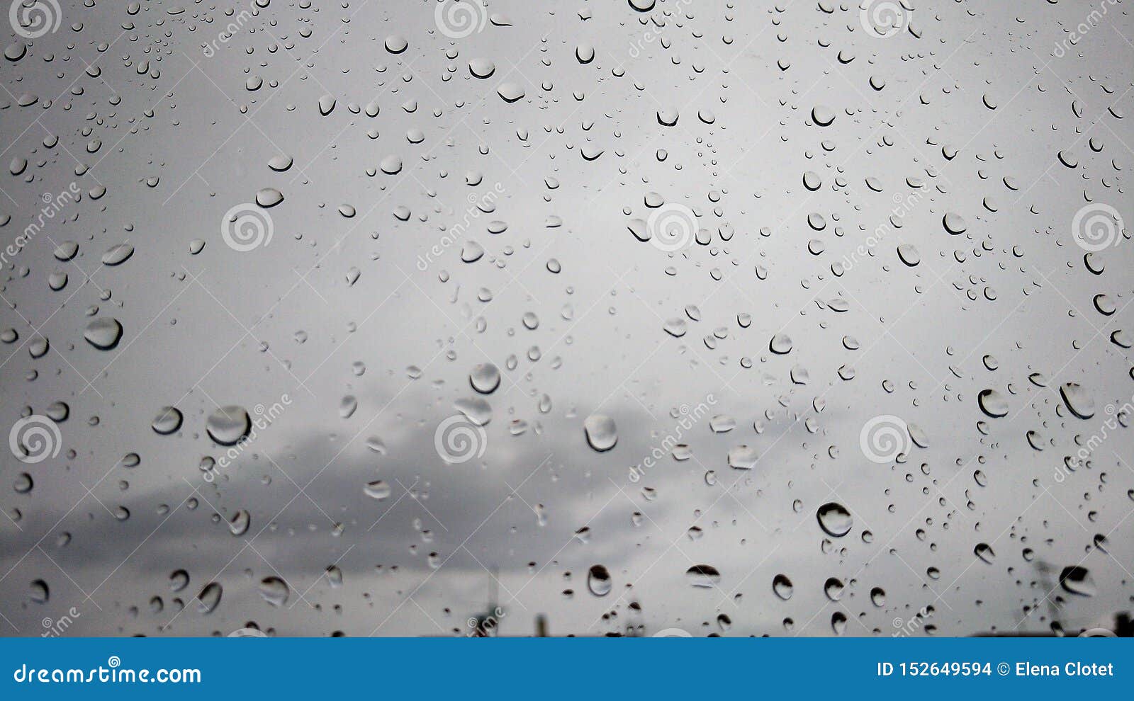 Raindrops Behind the Window Stock Photo - Image of building, grey ...