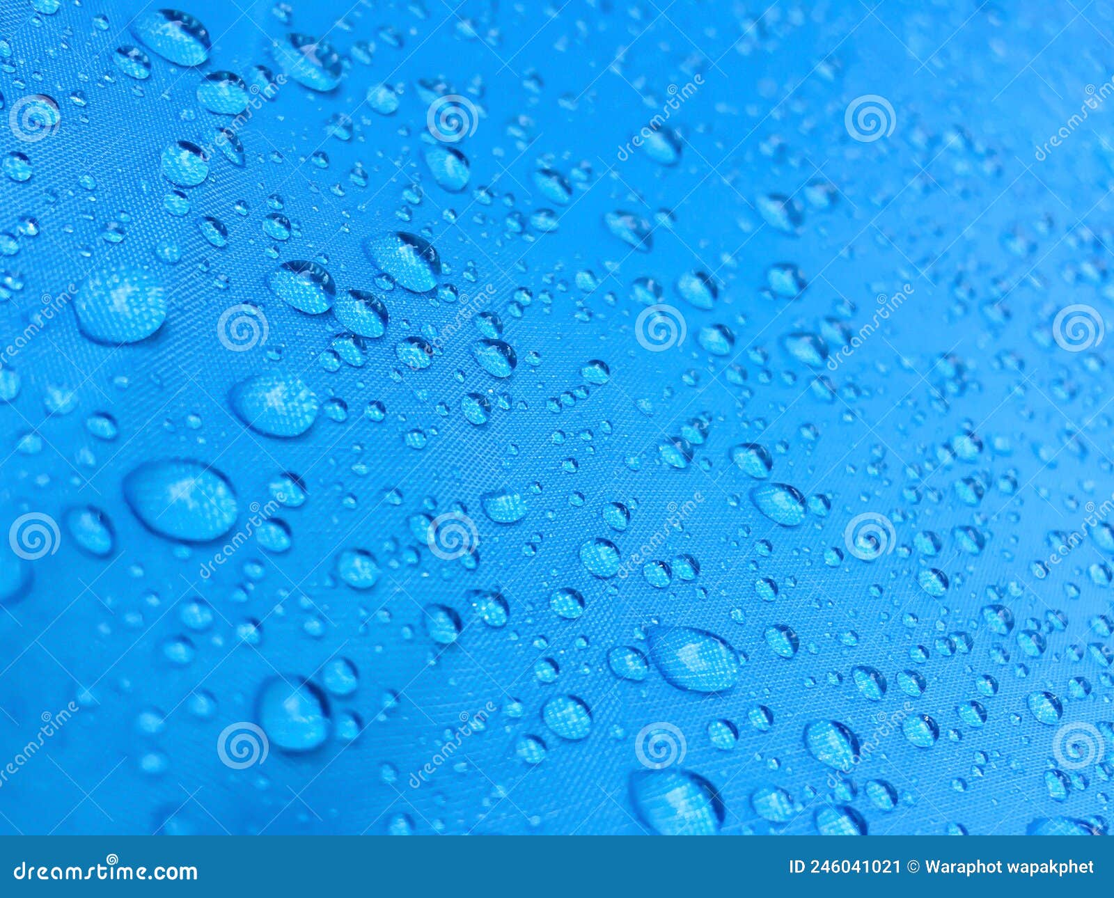 Raindrops on the Blue Background Stock Image - Image of glossy, deep ...