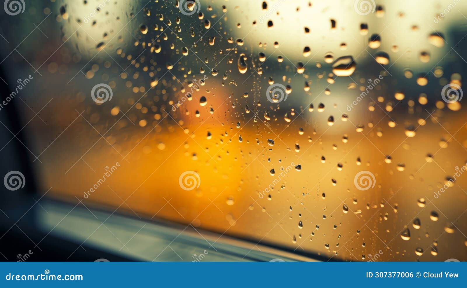 Raindrops on a Car Window with a Moody Ambiance Stock Photo - Image of ...