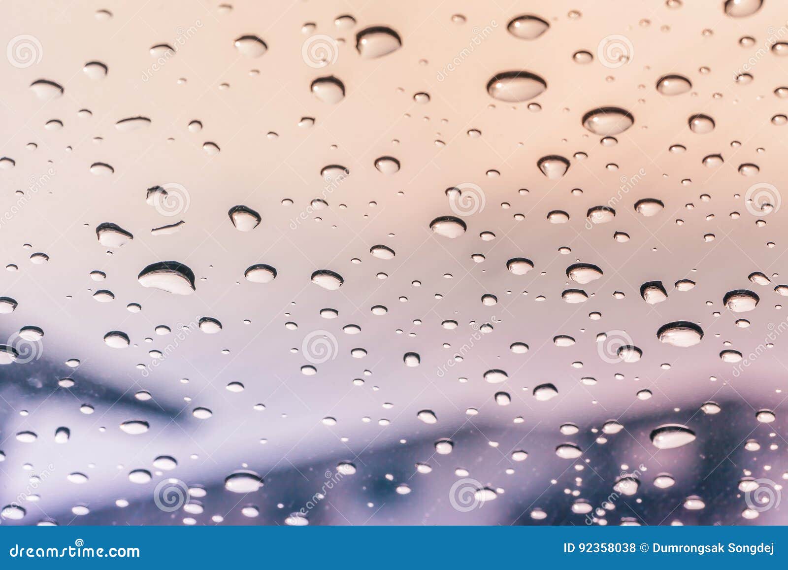 Raindrops on a Car Windshield after Raining Stock Photo - Image of ...
