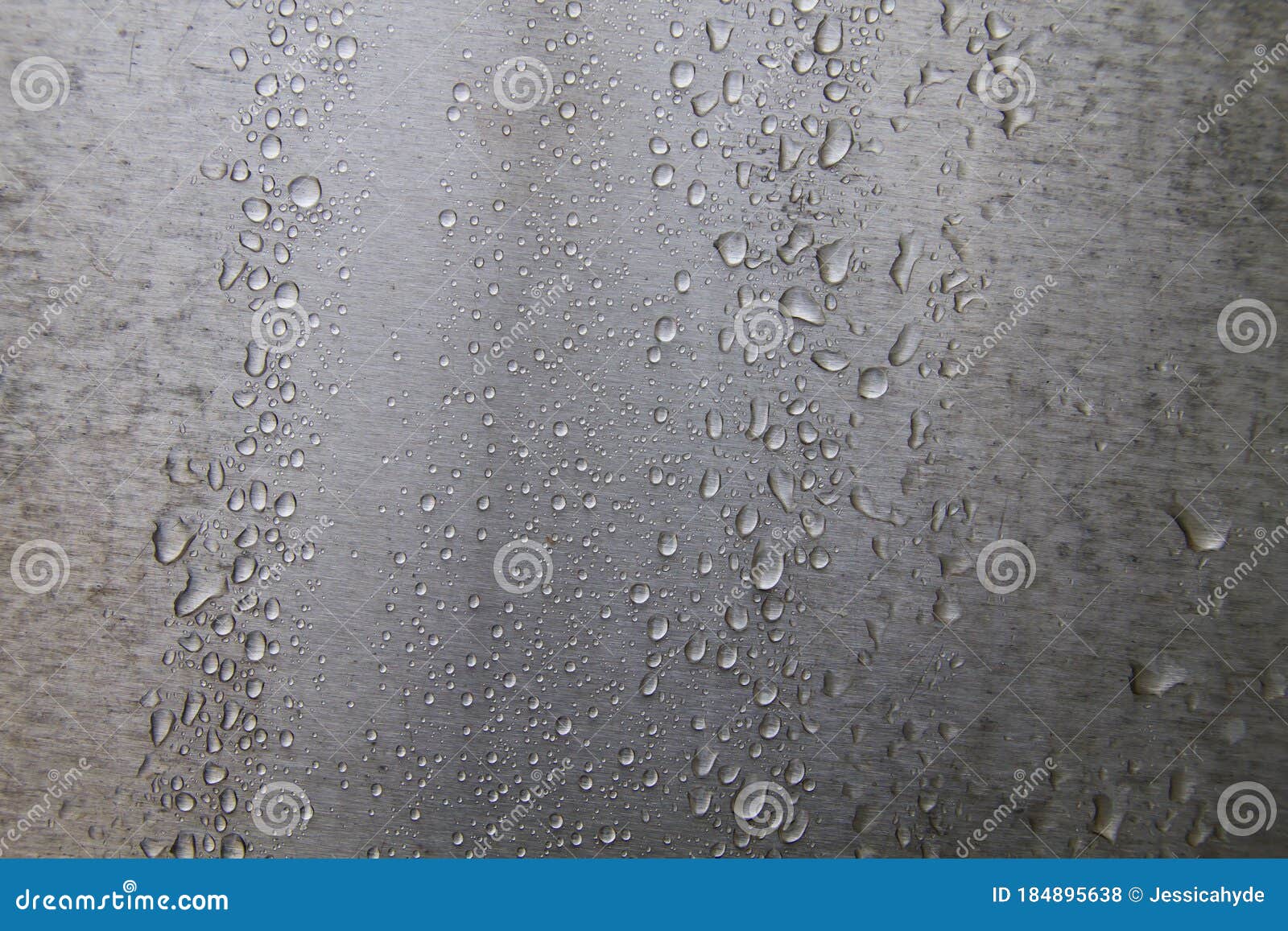 Raindrops Detail on Steel Wall Stock Photo - Image of copy, backdrop ...