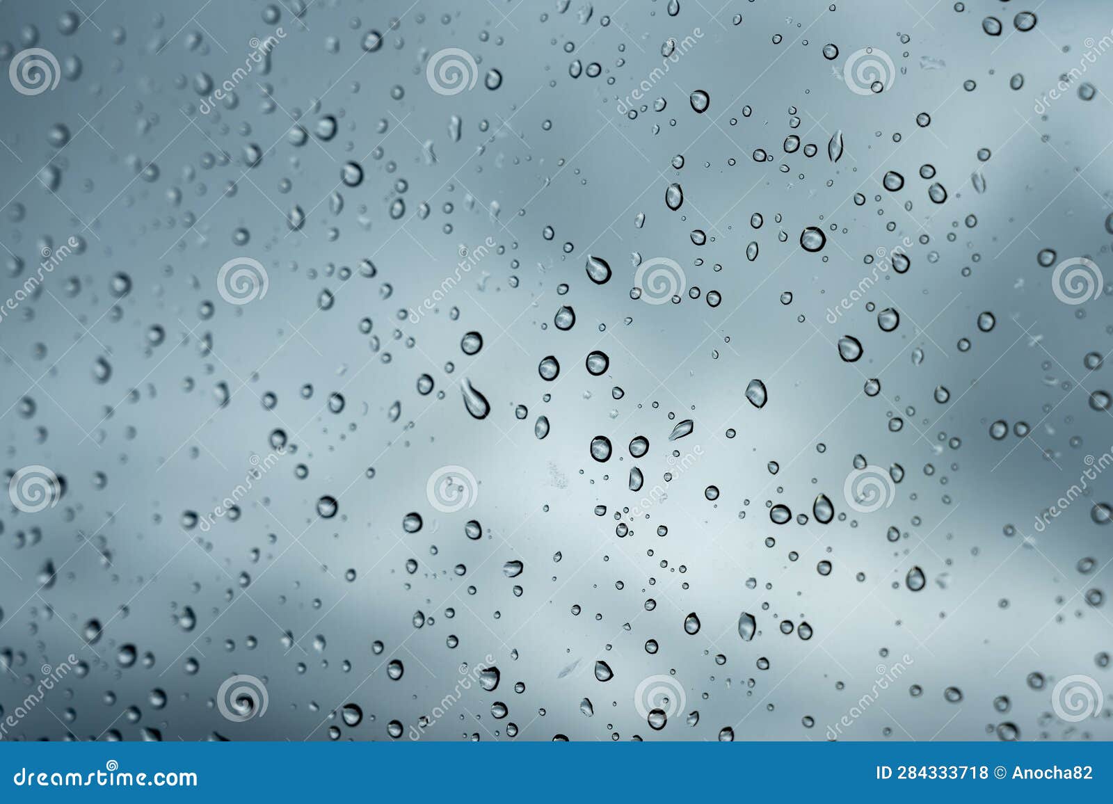 Raindrops Drops on Car Glass Sky Background Stock Photo - Image of rain ...