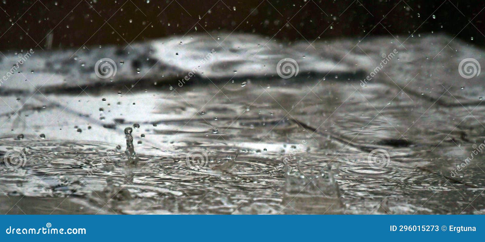 Raindrops Fall Circular Waves Splash Stock Image - Image of interesting ...