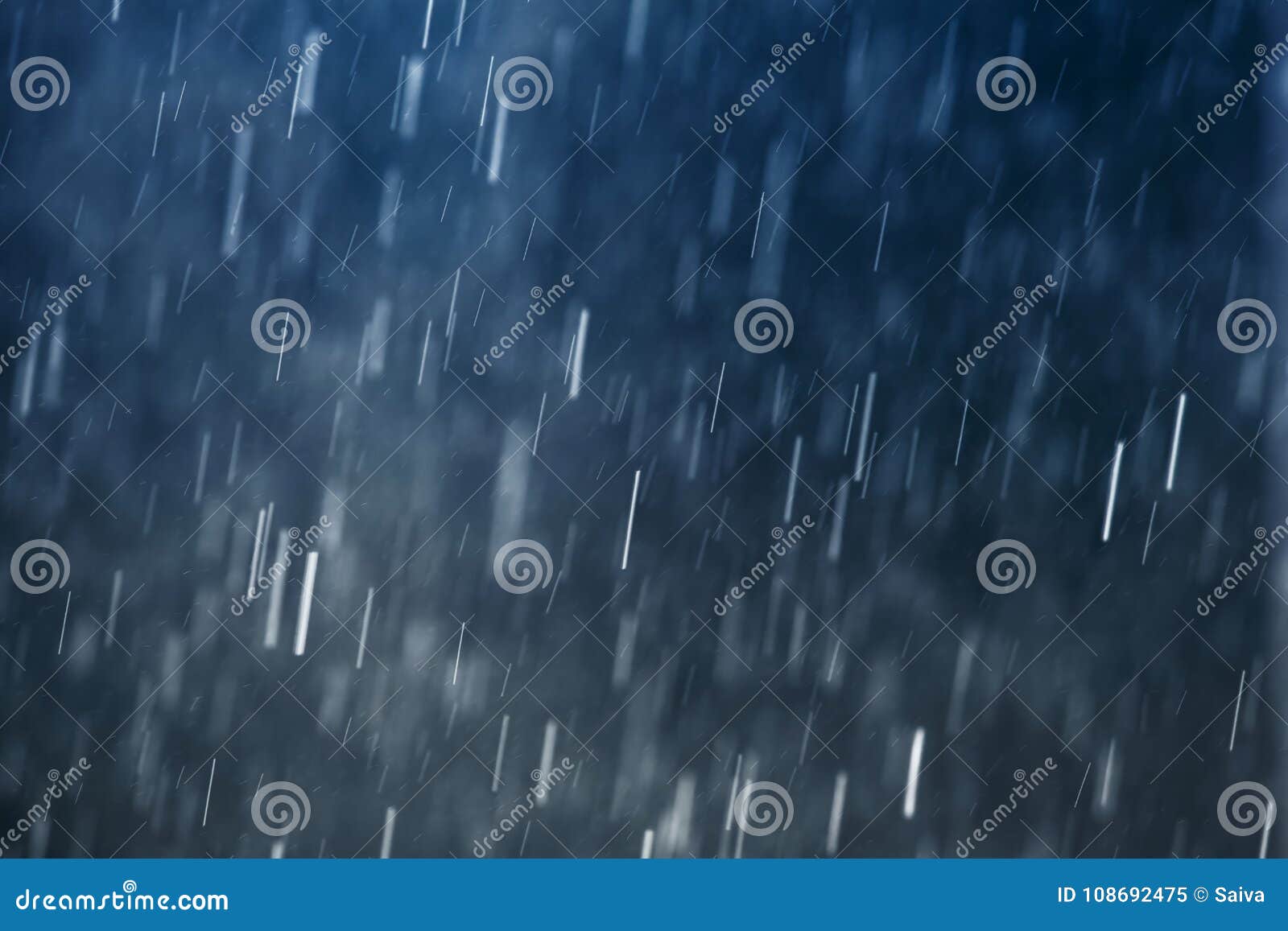 Raindrops Falling Down In A Rows From Concrete Construction Frame After ...