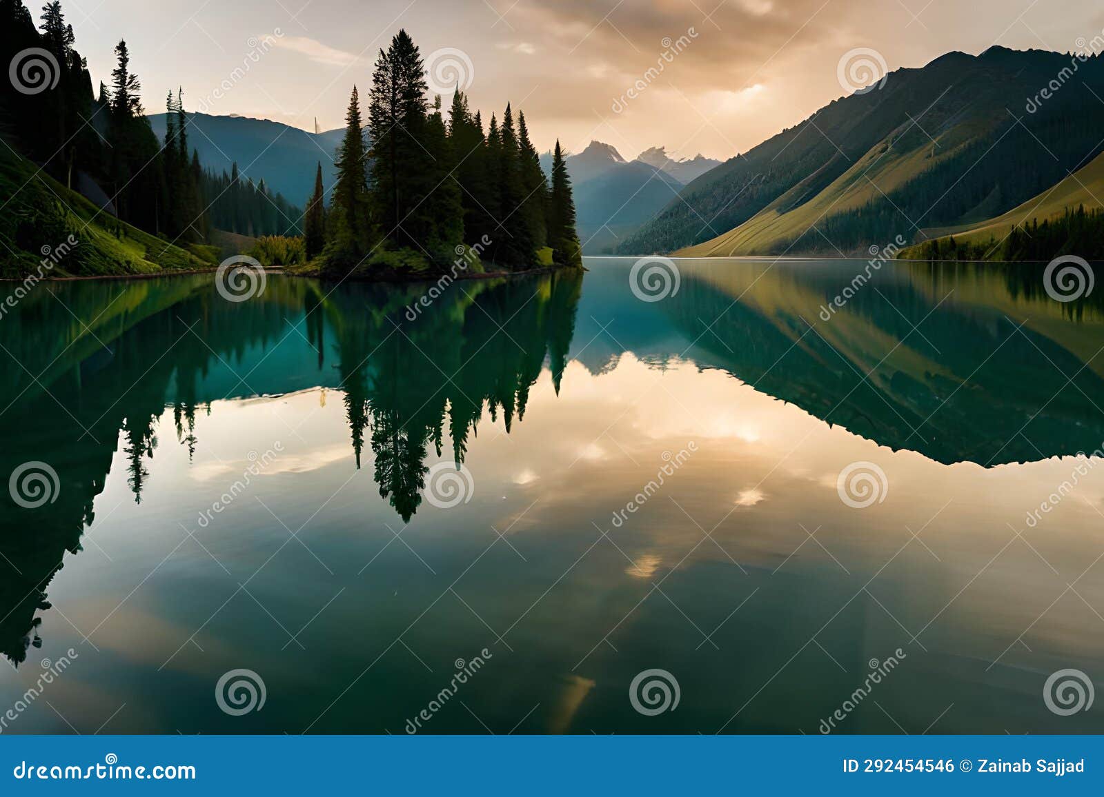 Raindrops Falling into a Calm Lake Stock Illustration - Illustration of ...