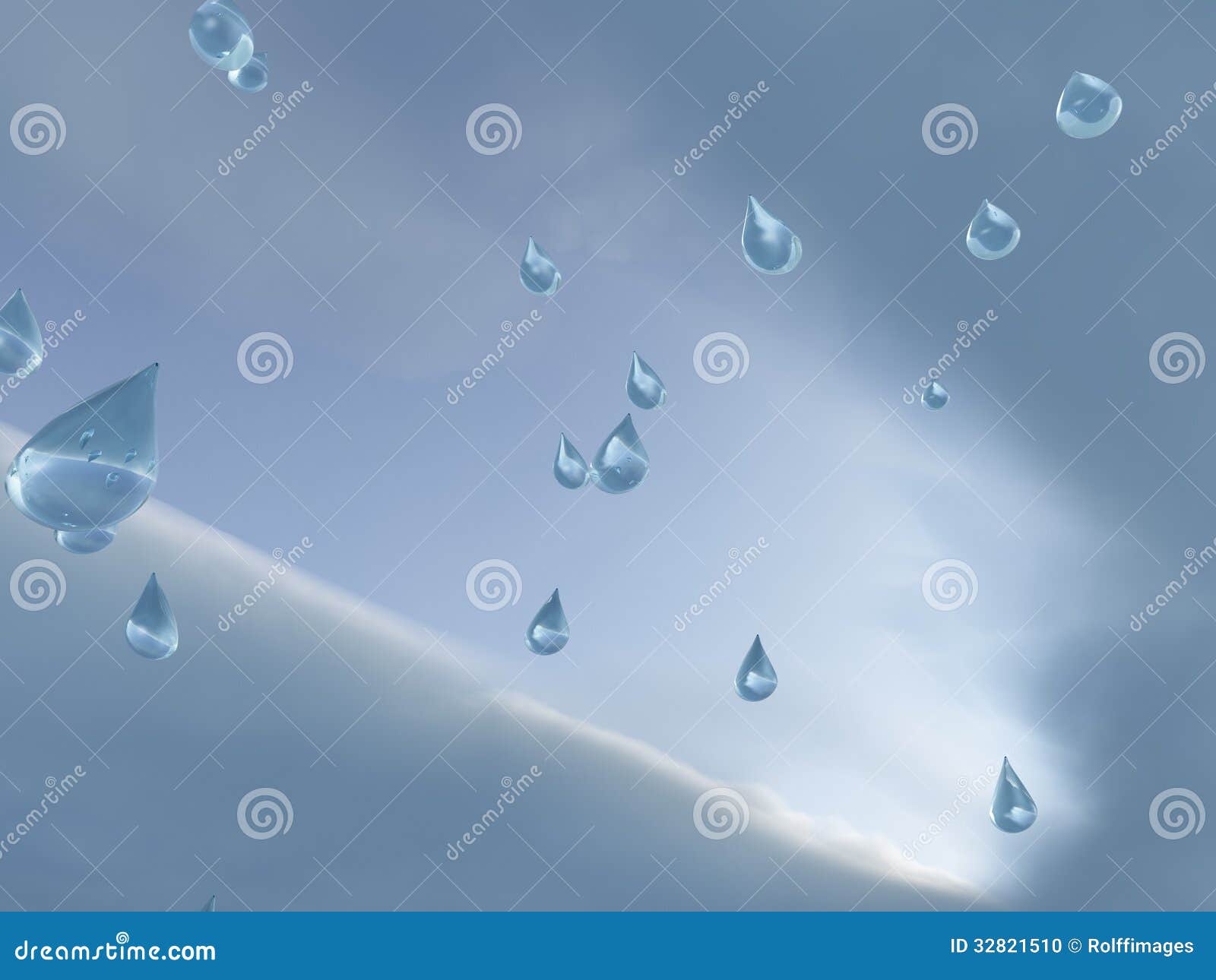 Raindrops Falling From Sky Stock Photo - Image: 32821510