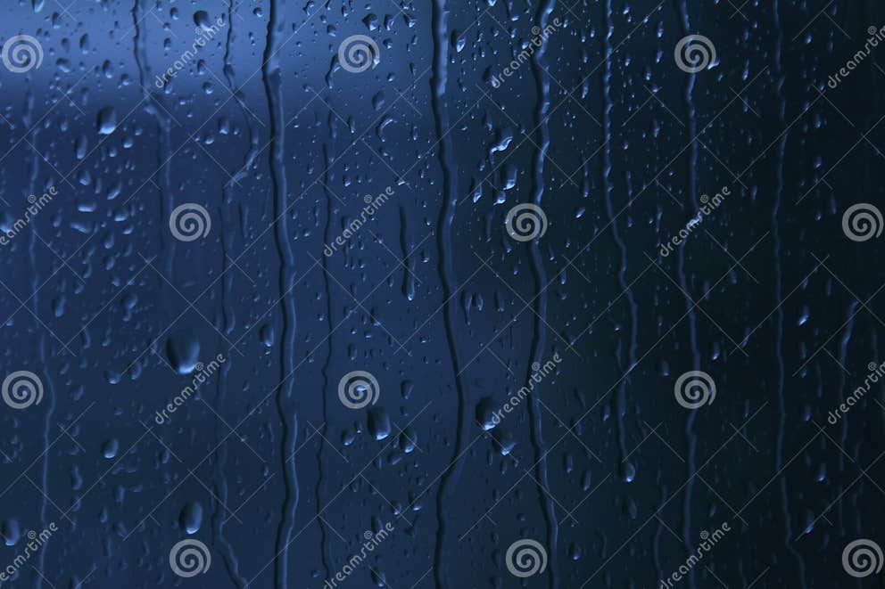 Raindrops Falling on a Window. Stock Photo - Image of nature, rain ...