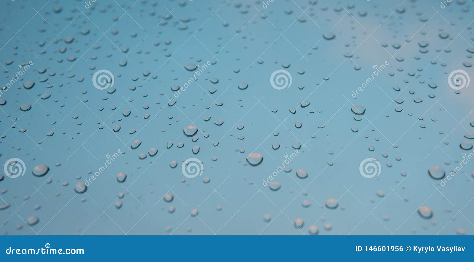 Raindrops on the Glass Macro Photo. Texture of the Water Raindrops ...