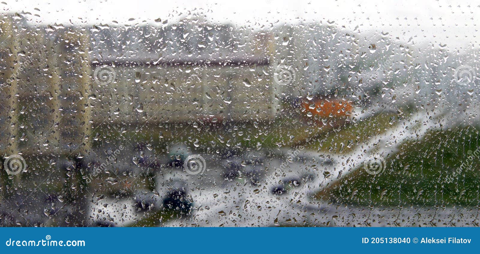 Raindrops on Glass Texture Background Rain. Banner Stock Photo - Image ...
