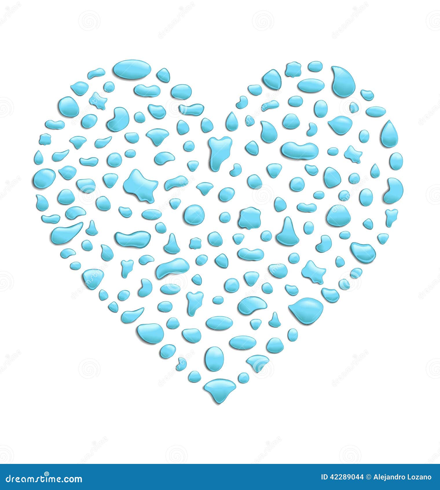 Raindrops heart stock illustration. Illustration of fluid - 42289044