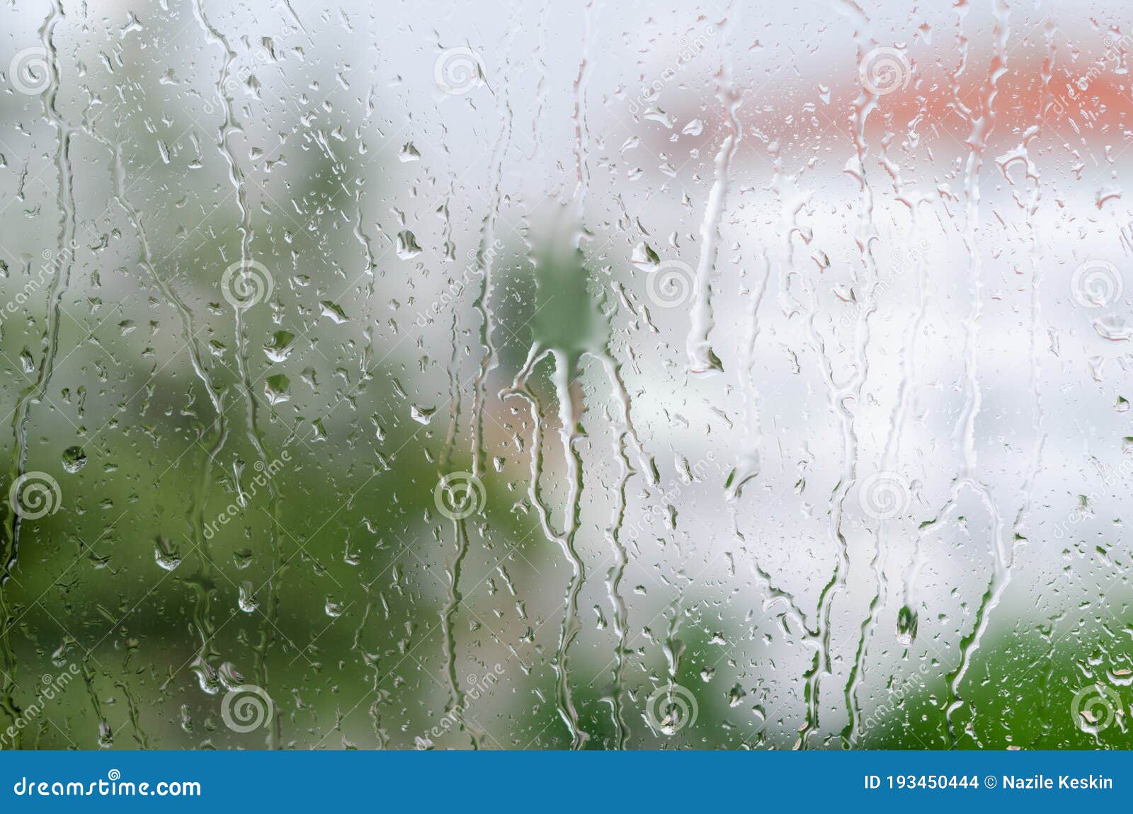 Raindrops Hitting on the Window Stock Photo - Image of weather ...