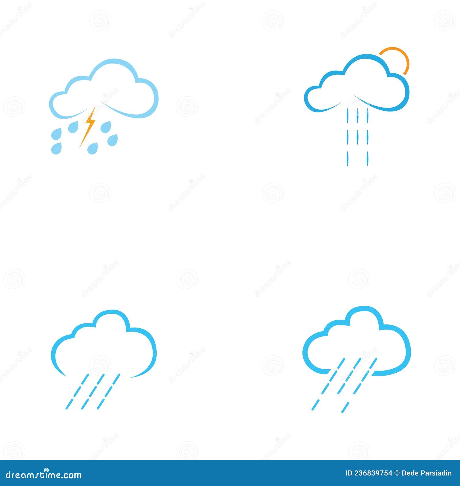 Raindrops Icon Logo Vector Illustration Design Stock Vector ...