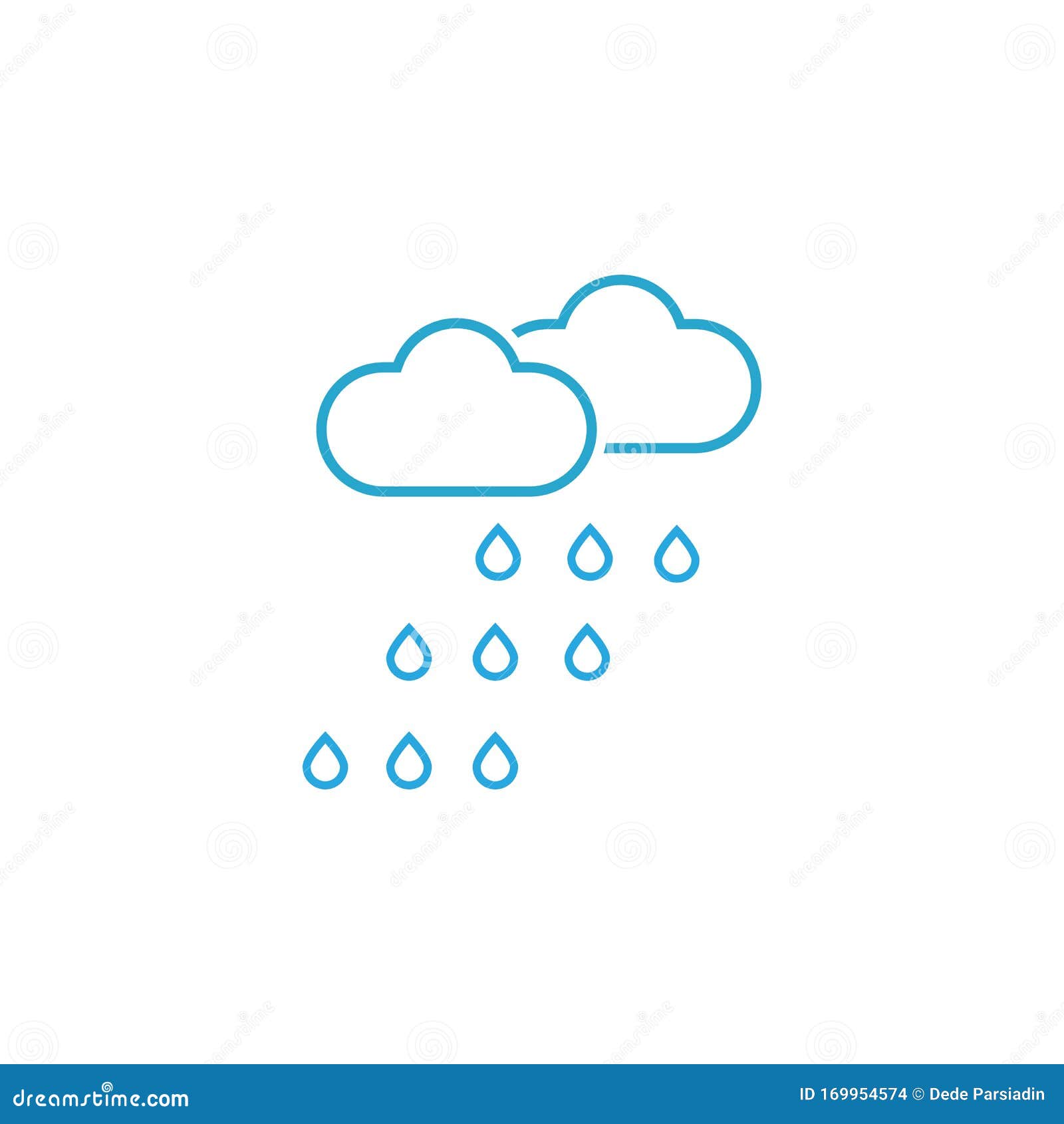 Raindrops Icon Logo Vector Illustration Design Stock Vector ...