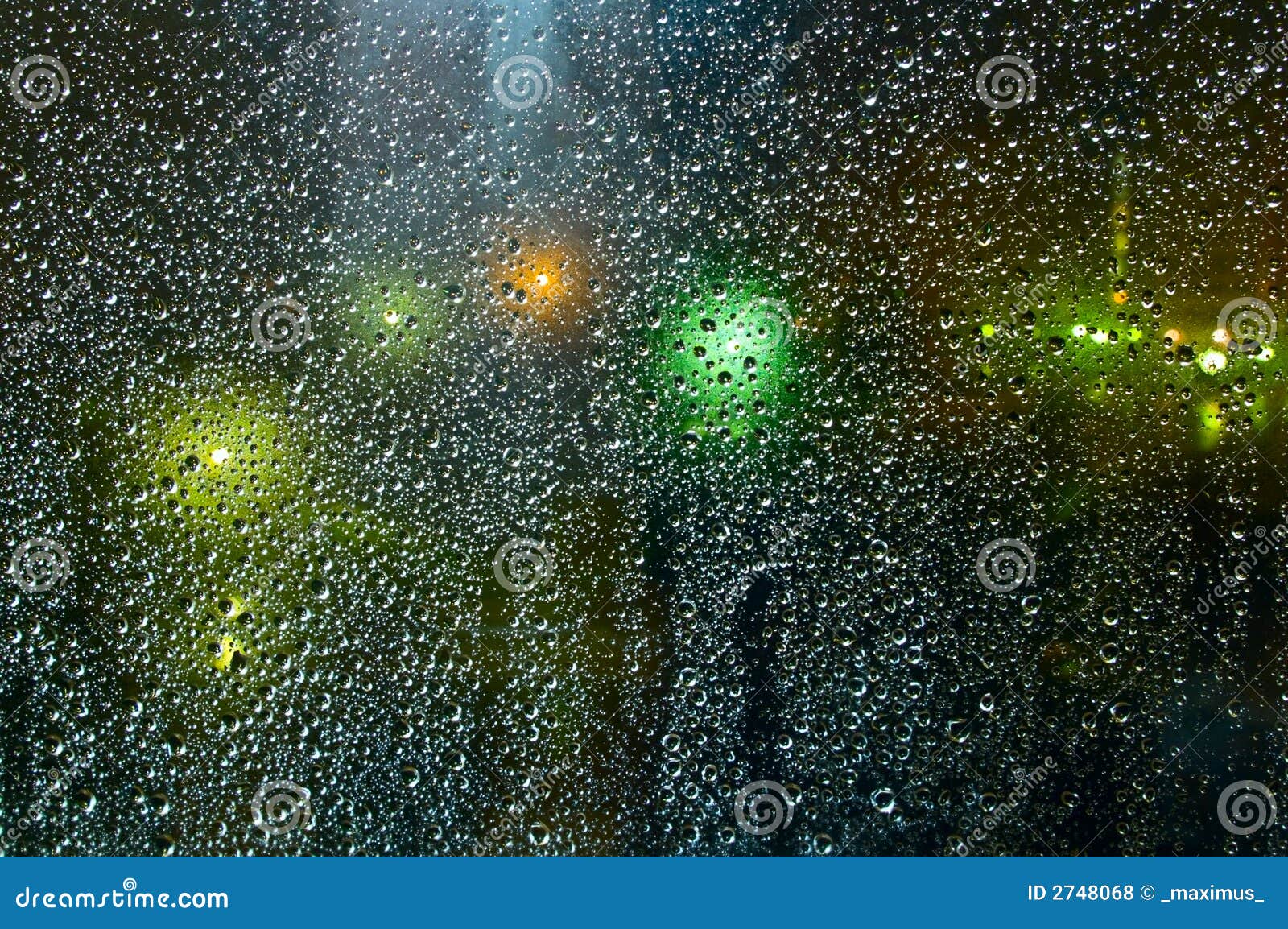 Raindrops Lights and Moisture Stock Photo - Image of background, close ...
