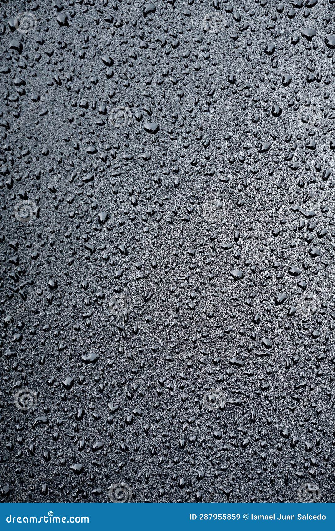 Raindrops on Metal Surface in Rainy Days Stock Image - Image of metal ...