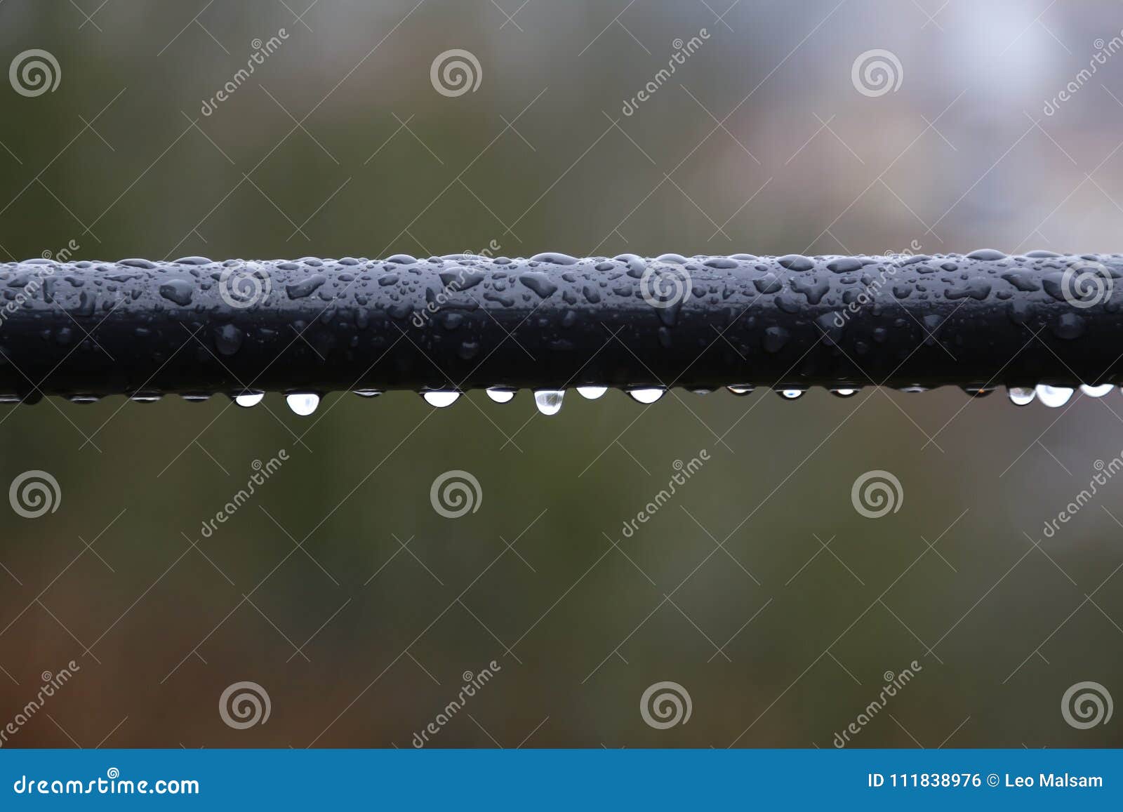 Raindrops on the pipe stock photo. Image of pipeline - 111838976