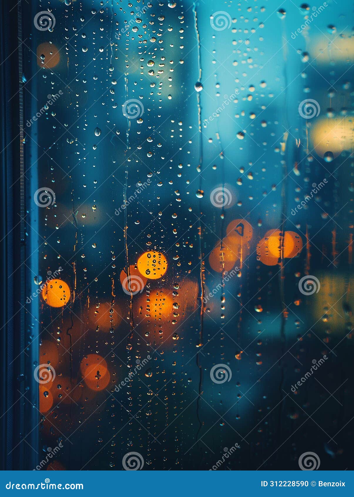 Raindrops Racing Down a Window Pane Stock Photo - Image of roplet, pane ...