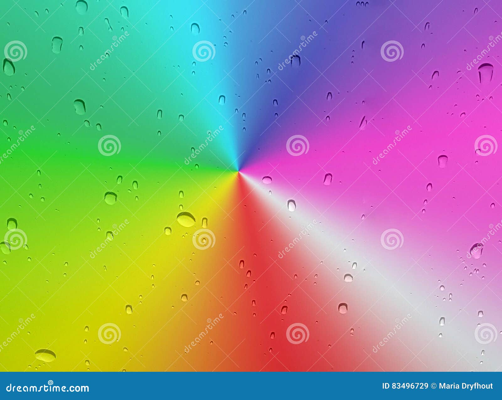 Raindrops on Rainbow Spectrum Stock Image - Image of prism, colorful ...