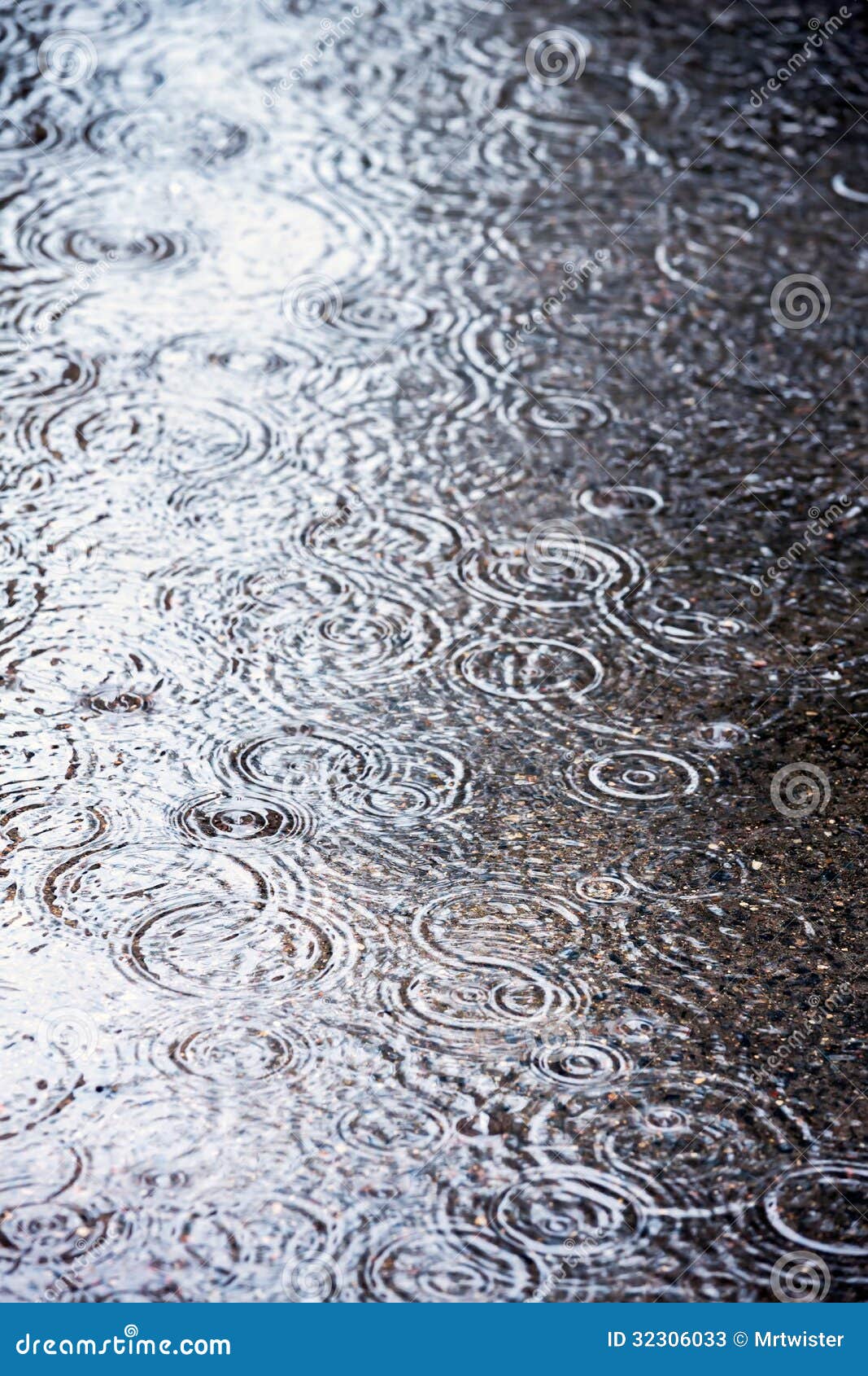Raindrops stock image. Image of sidewalk, reflection - 32306033